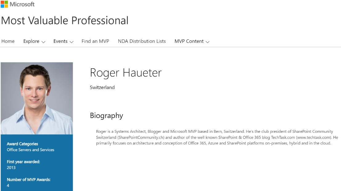 I’ve been awarded for the 4th time as Microsoft Most Valuable Professional • techtask ...